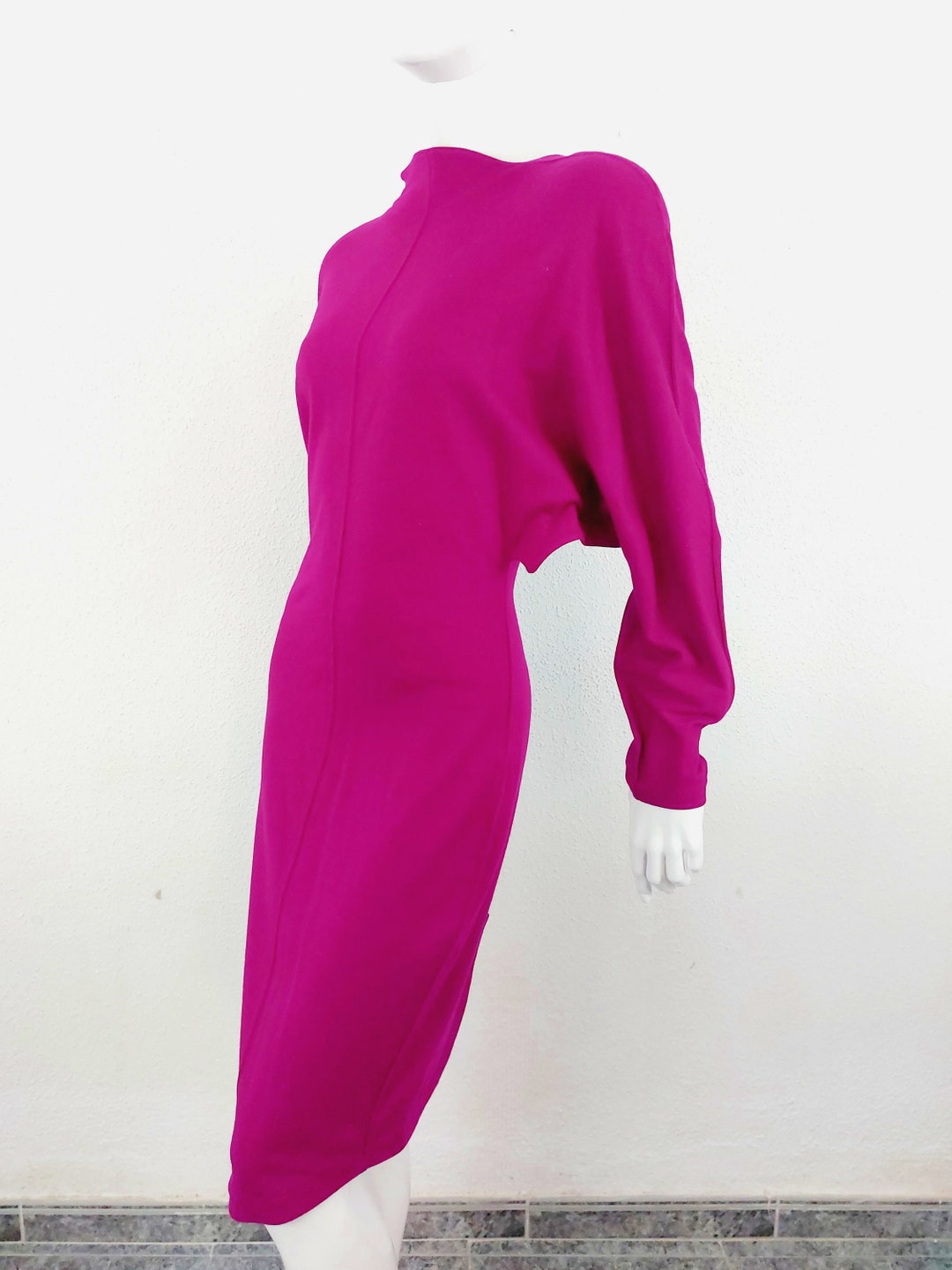Thierry Mugler Couture Active Batwing Sculptural Oversized Wool Purple ...