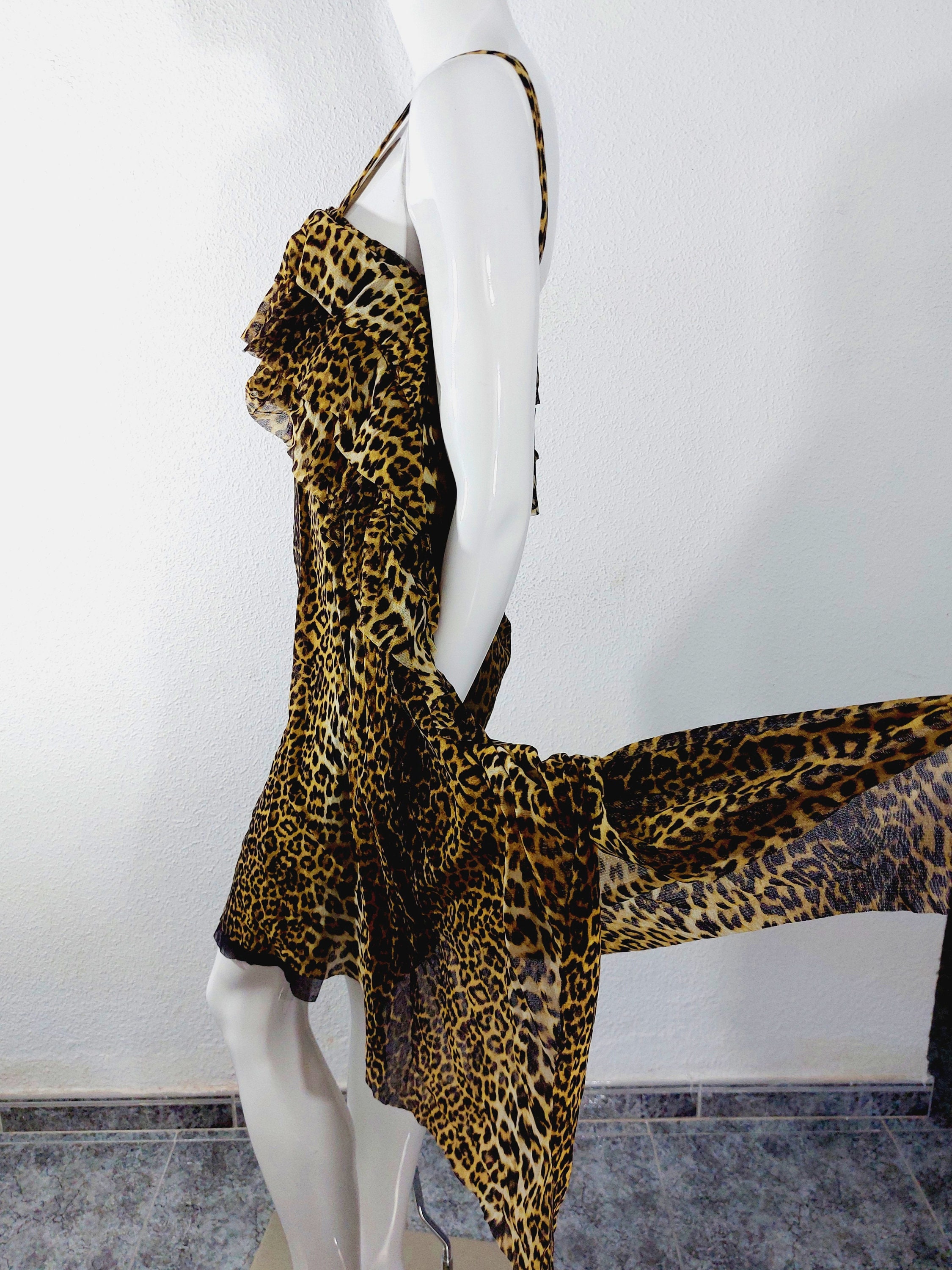 Vintage Jean Paul Gaultier 'tarzan & Jane' 1990s Leopard Asymmetrical ...