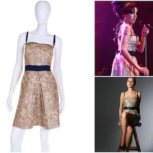 DG Dolce & Gabbana Gold Floral Leaf Jacquard Evening Lace Corset ...