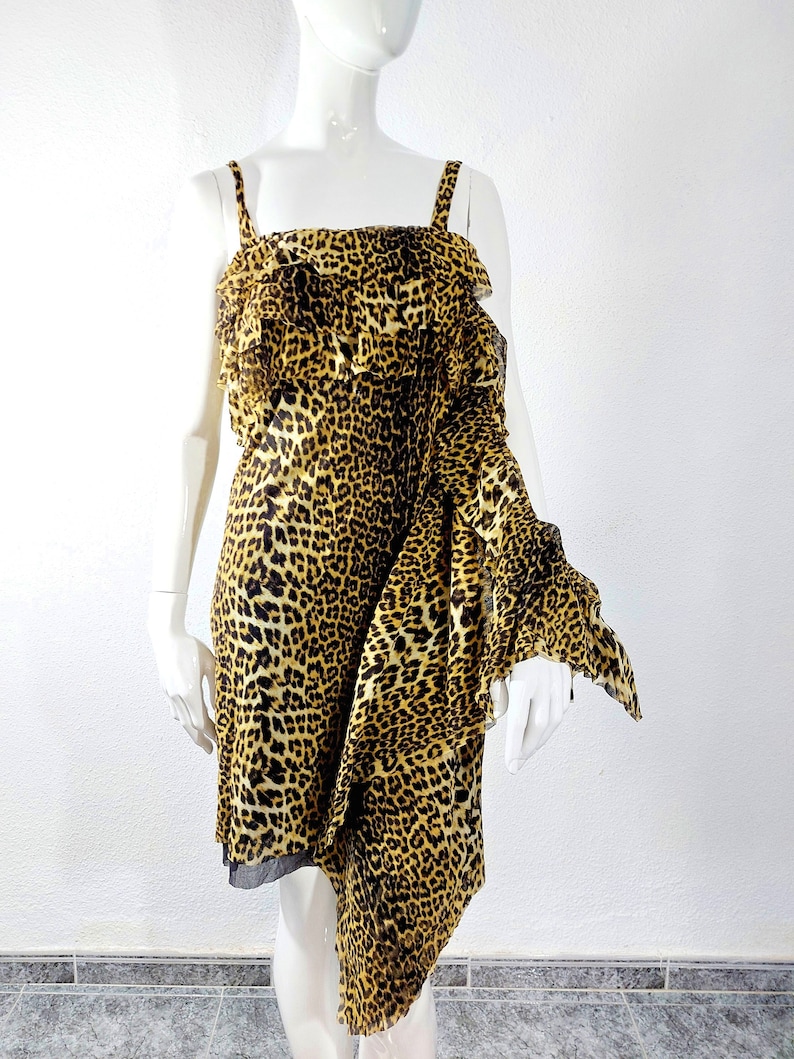 Vintage Jean Paul Gaultier 'tarzan & Jane' 1990s Leopard Asymmetrical ...