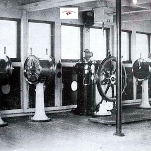 The Bridge of the RMS Titanic Reprinted Photo 8.5x11 Ships Wheel and ...