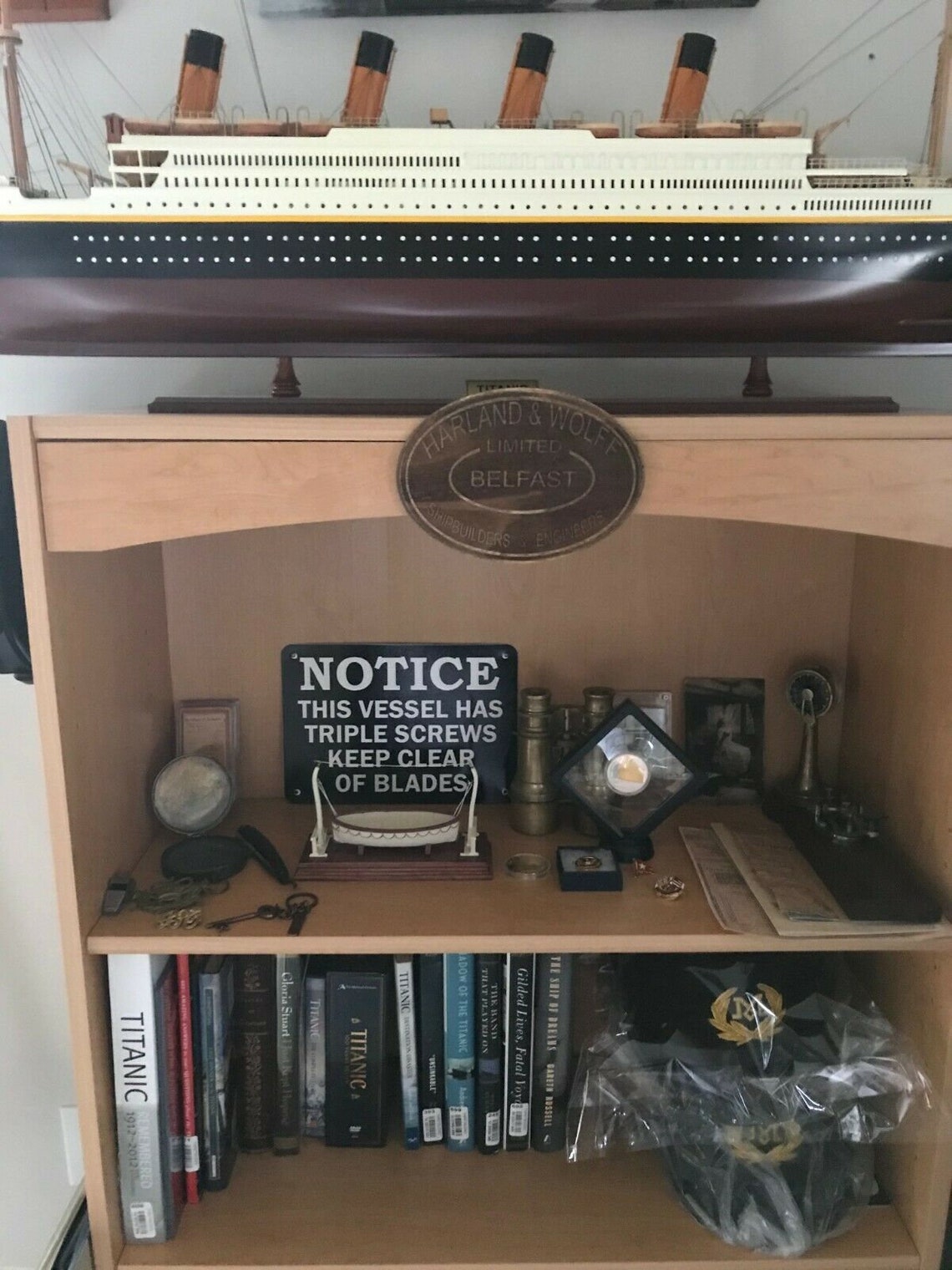 RMS TITANIC White Star Line Triple Screws- Propellor Warning Sign- in ...