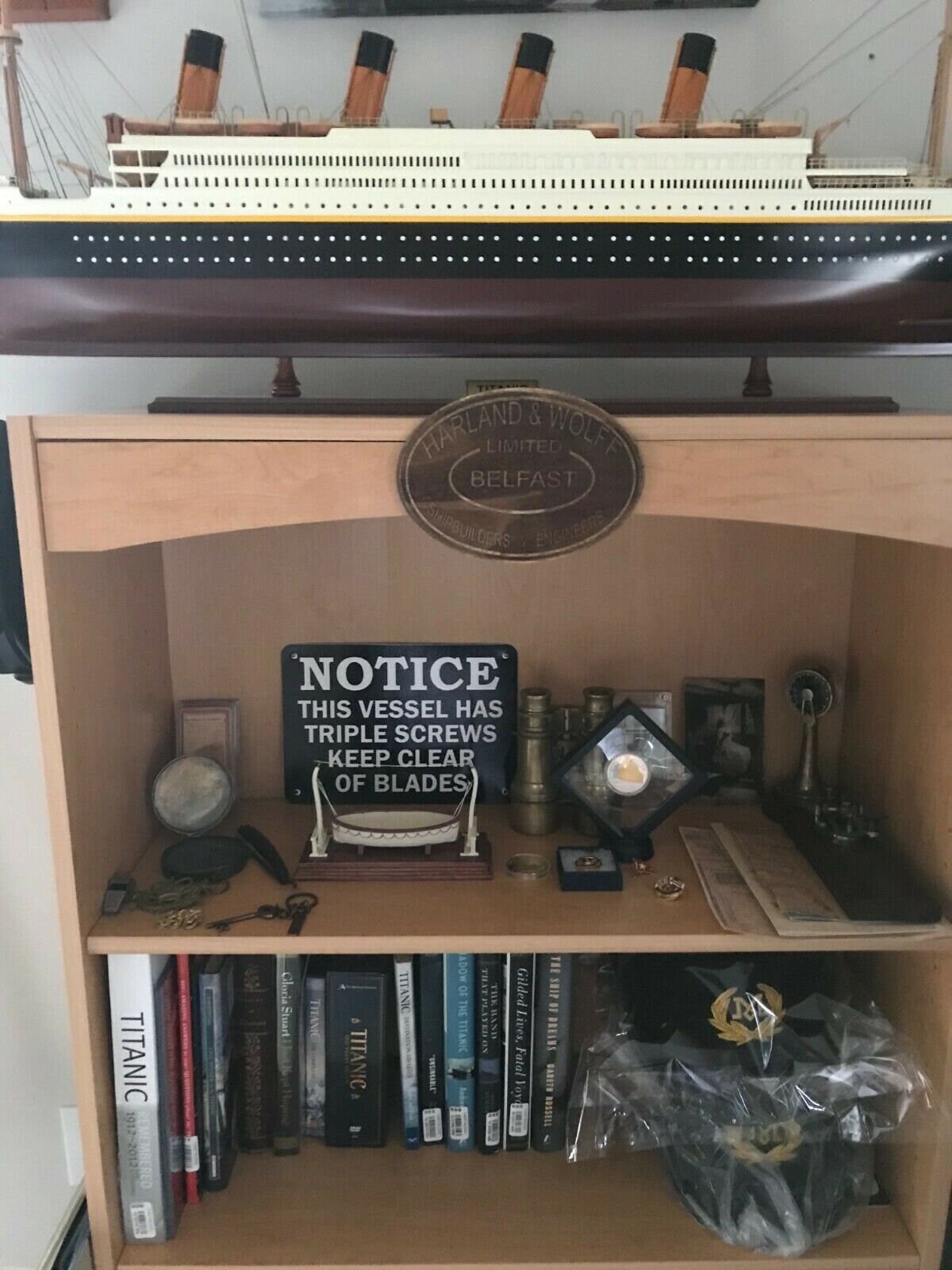 RMS TITANIC White Star Line Triple Screws- Propellor Warning Sign- in ...