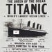 Titanic Booking Poster, White Star Line, Titanic Sailing April 1912 ...