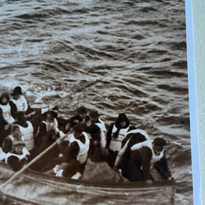RMS Titanic Collapsible Lifeboat Approaching Carpathia Reprint 8.5x11 ...