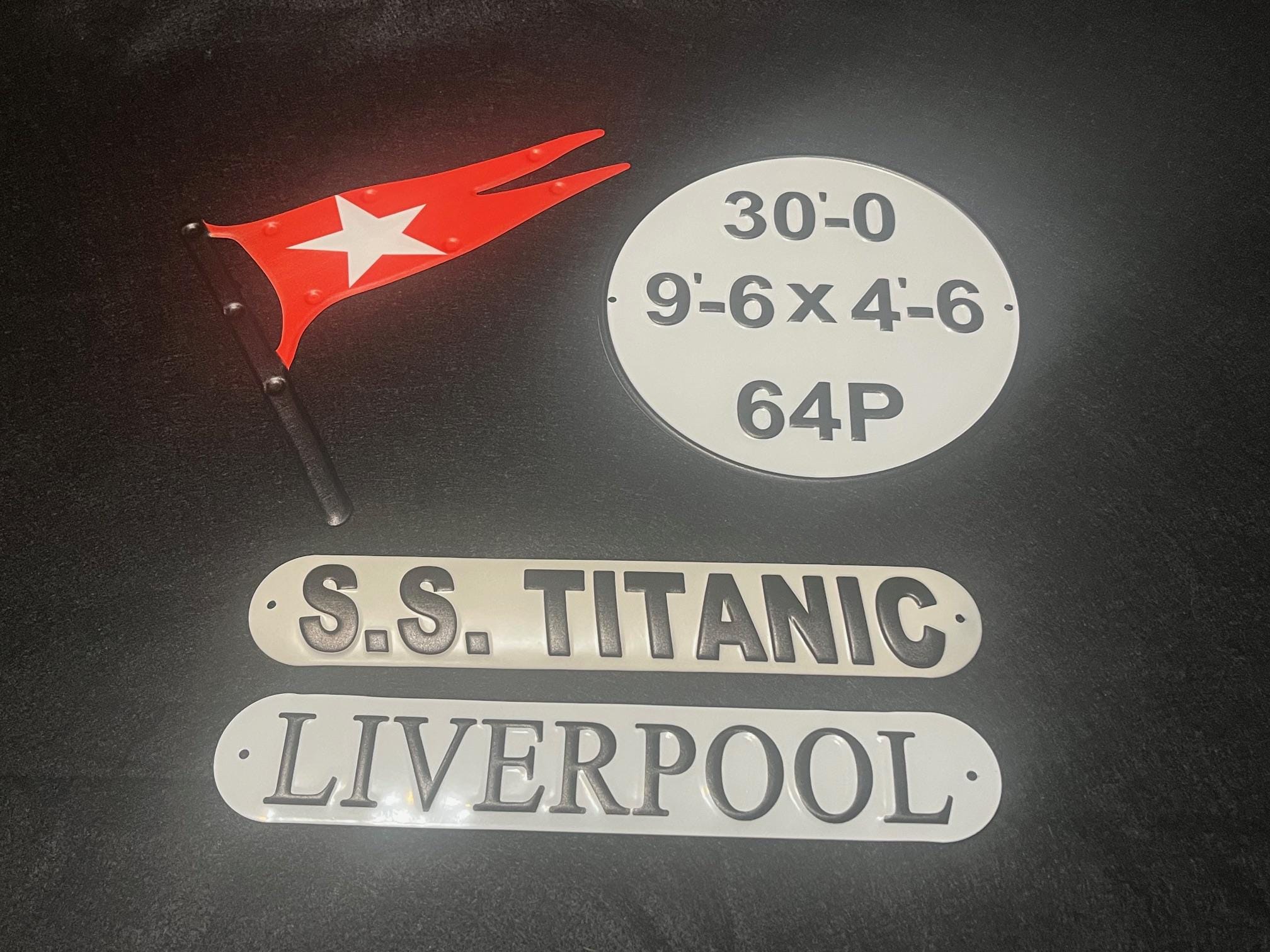 Titanic Lifeboat Insignia Plaques Set | White Star Line, S.S. Titanic ...