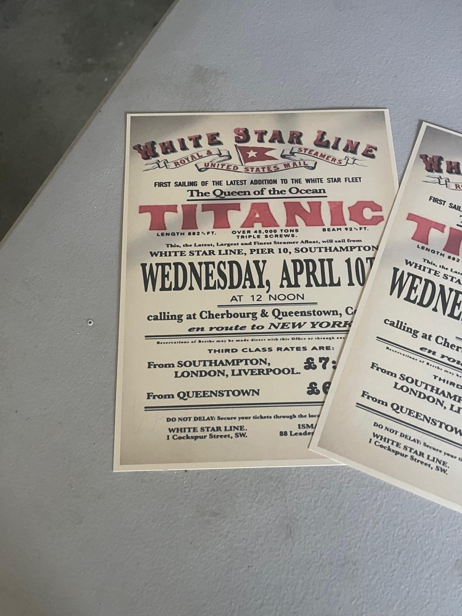 TITANIC April 10, 1912 First Sailing Advertisement Reprint | Titanic ...