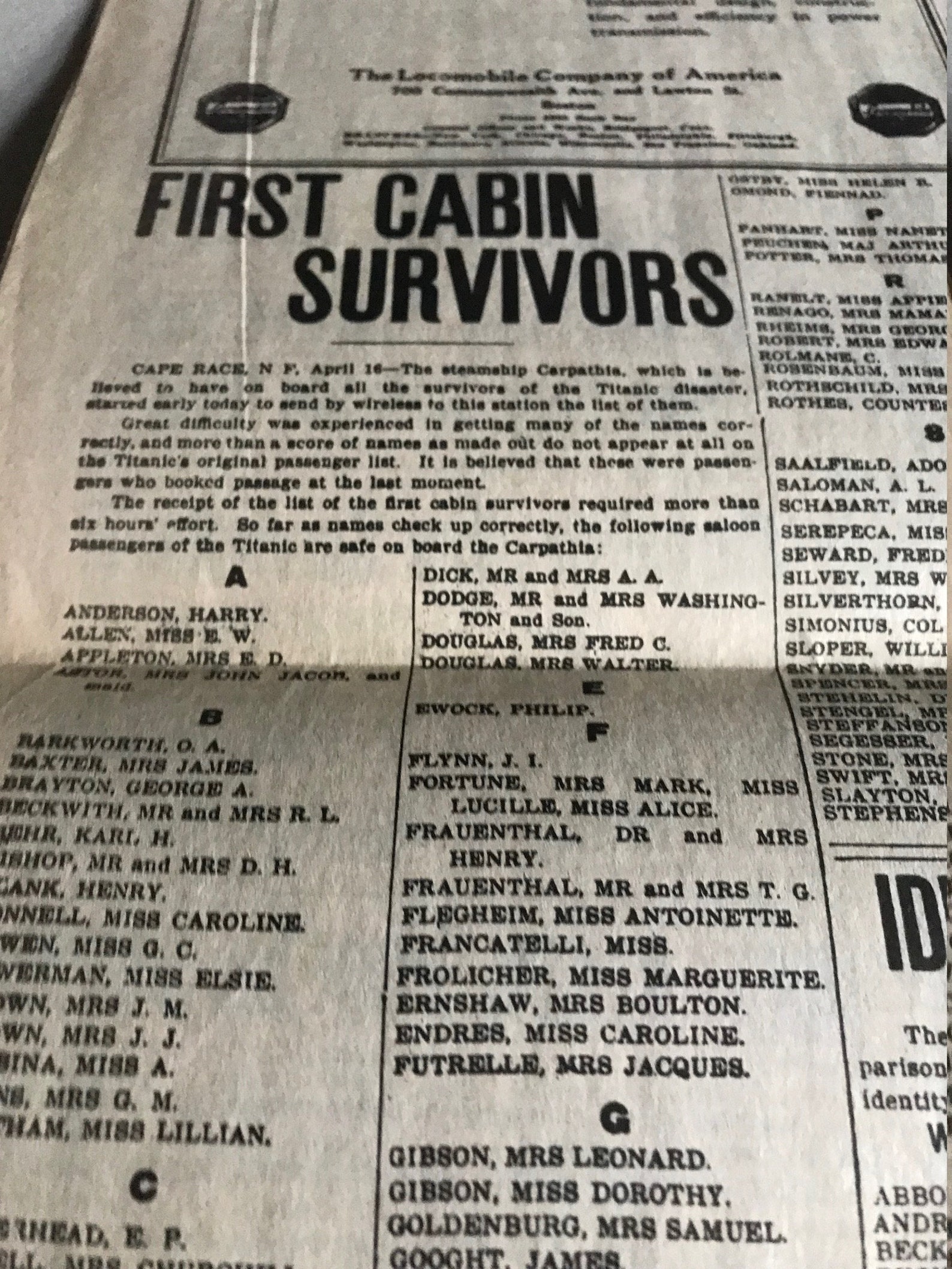 April 16 1912 Replica Newspaper Titanic Sinks Tremendous - Etsy