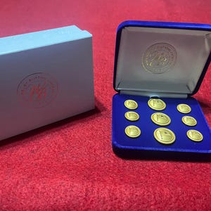 RMS Titanic White Star Line 9-piece Officers Tunic Buttons in Display ...