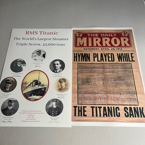 RMS Titanic, Set of 2 Advertising Posters 11 X 17 Framable 1912 ...