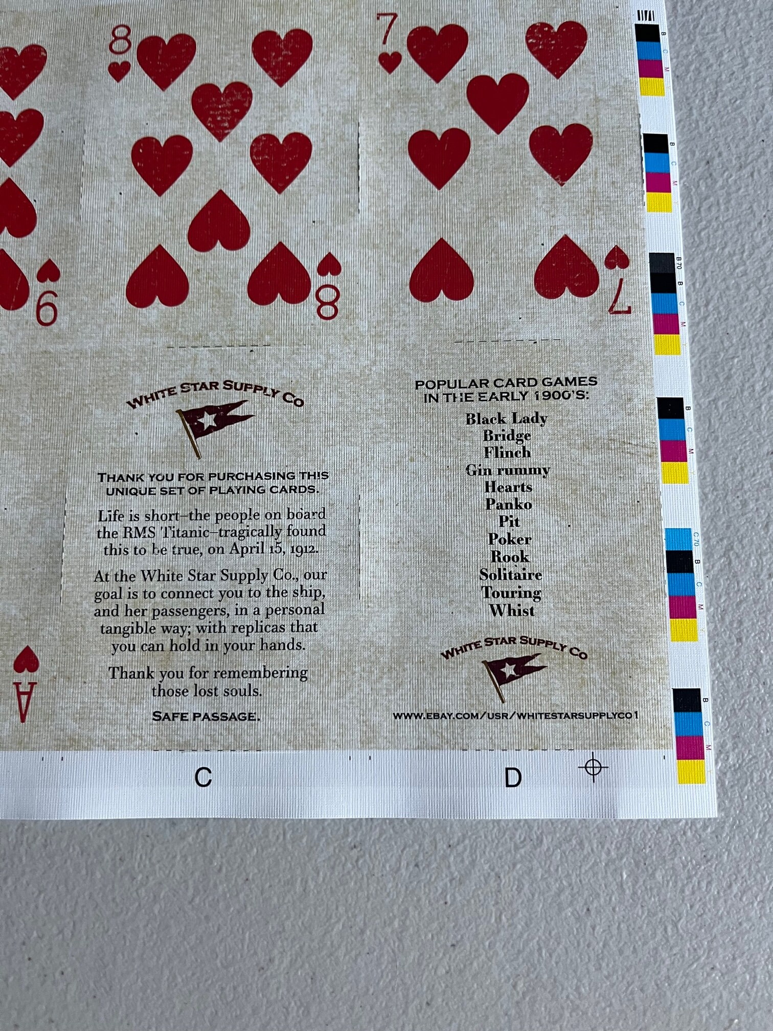 WSL RMS TITANIC Playing Cards as Found at Wrecksite Full - Etsy
