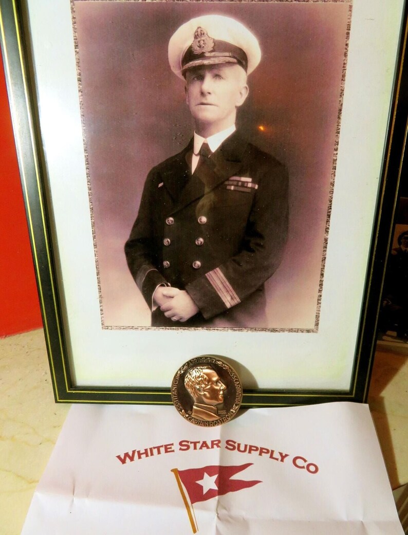 RMS TITANIC HERO Arthur H. Rostron Commemorative Medal rare - Etsy