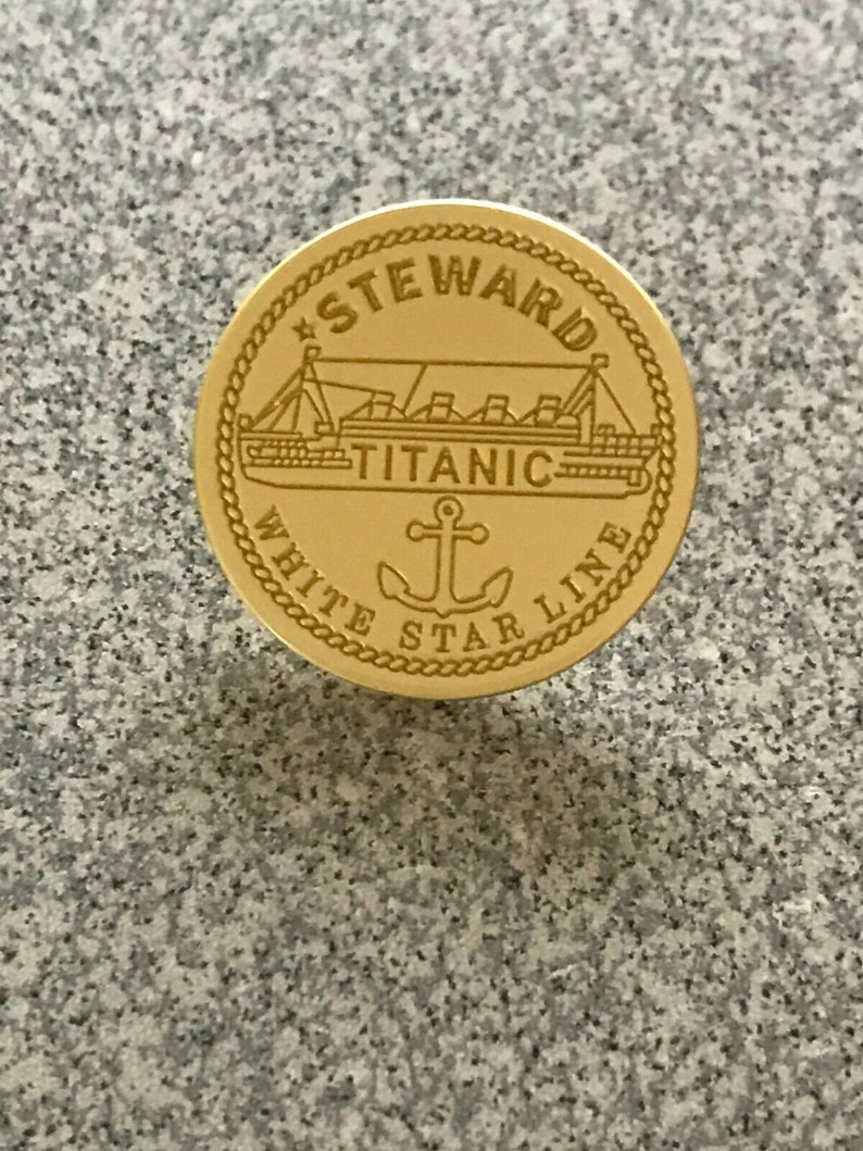 White Star Line RMS Titanic Steward's Badge Pin - Etsy
