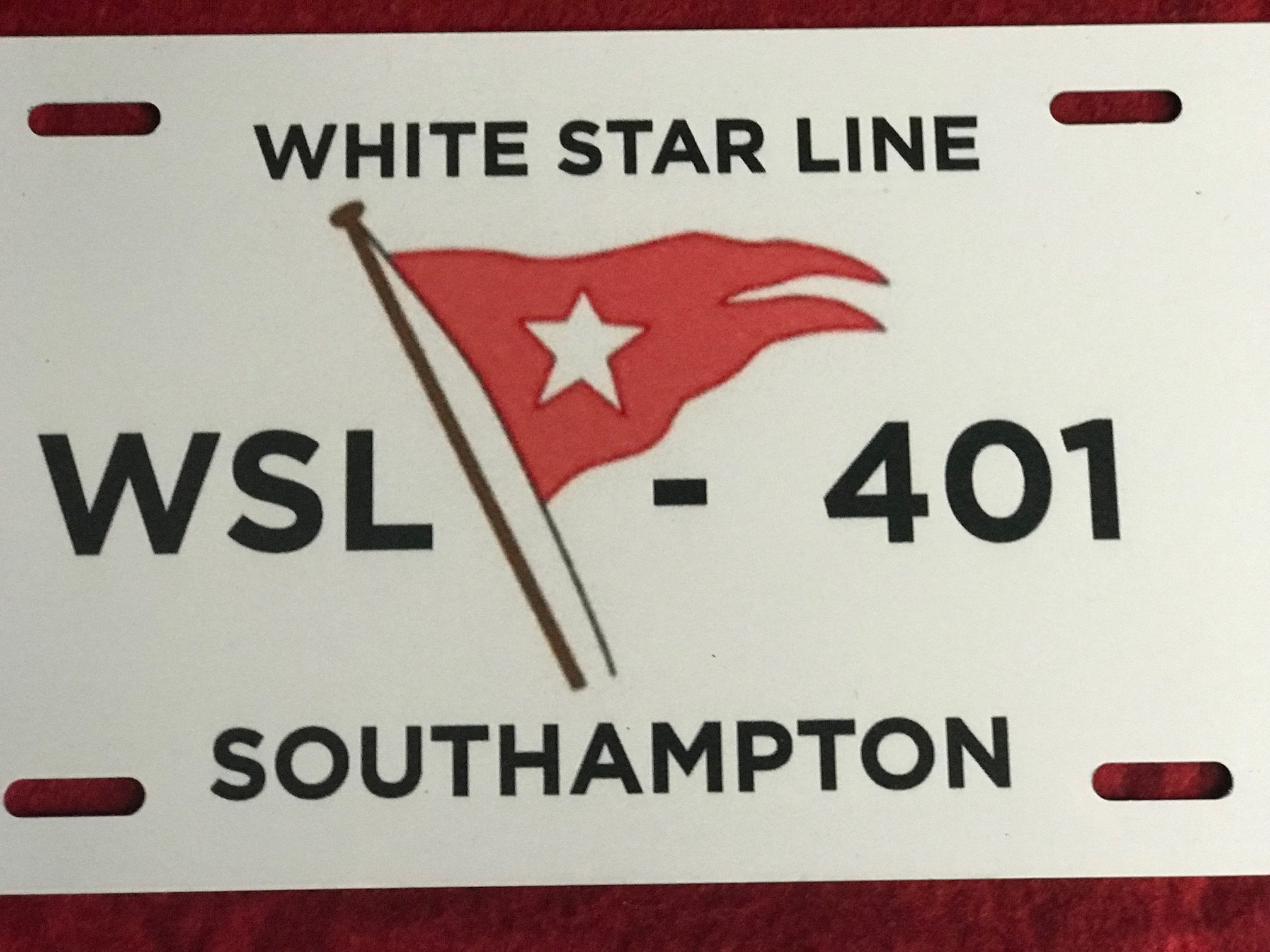RMS Titanic WSL 401 Southampton White Star Line License Tag | Etsy