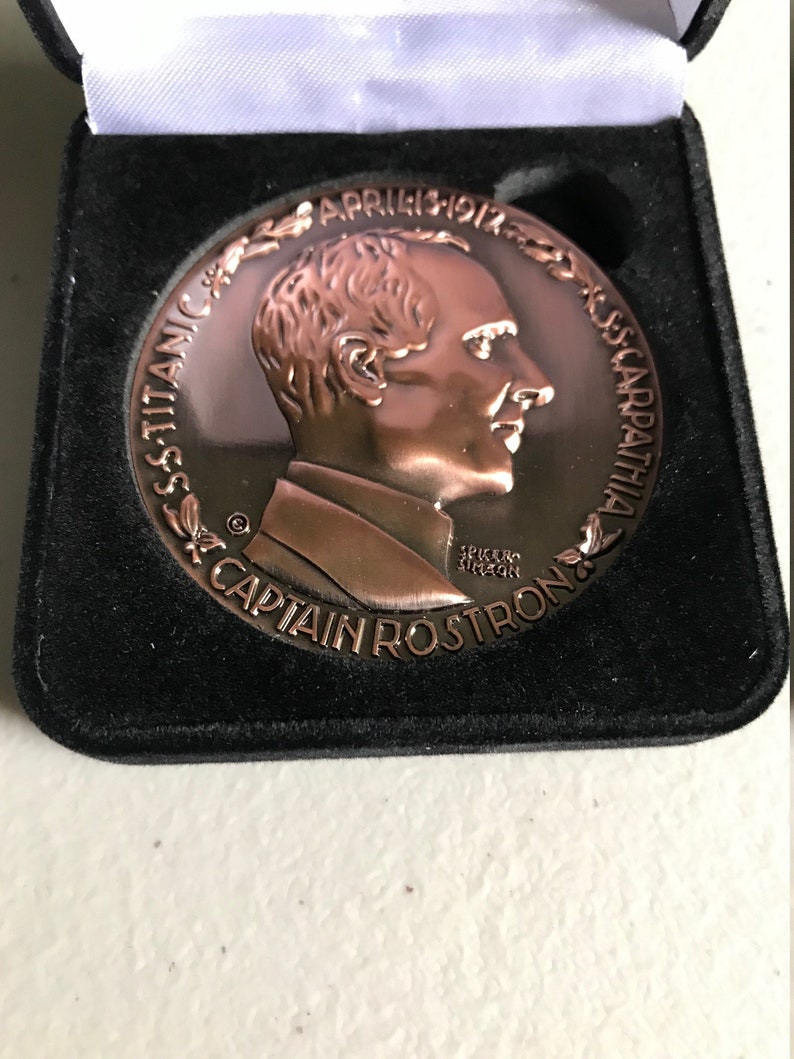 RMS TITANIC HERO Arthur H. Rostron Commemorative Medal rare - Etsy