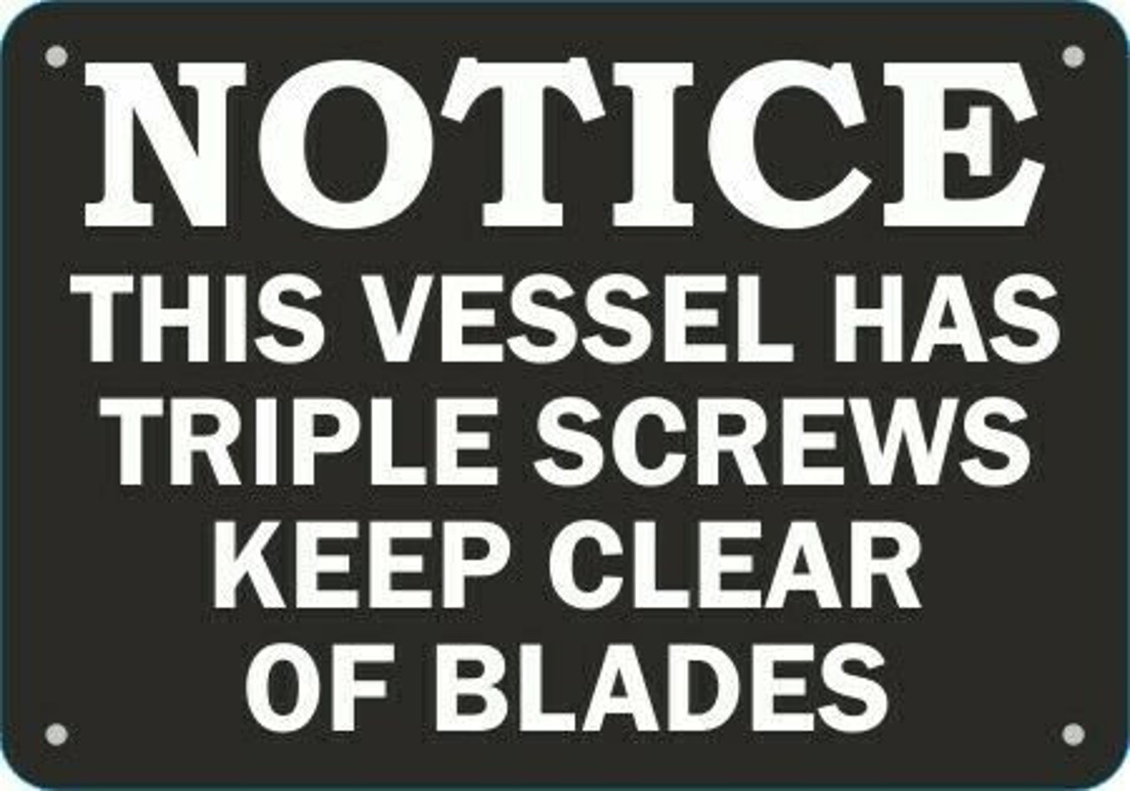 RMS TITANIC White Star Line Triple Screws- Propellor Warning Sign- in ...