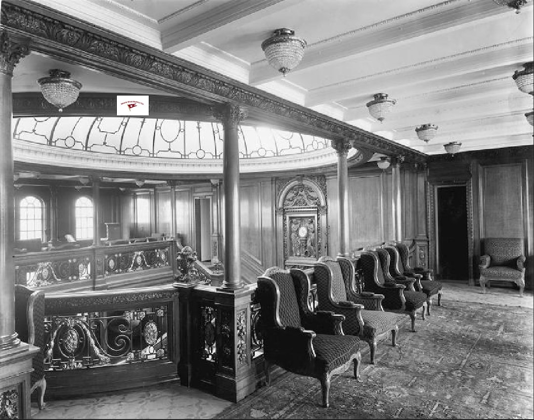 Titanic & Olympic Grand Staircase Alternate View High Quality Reprint ...