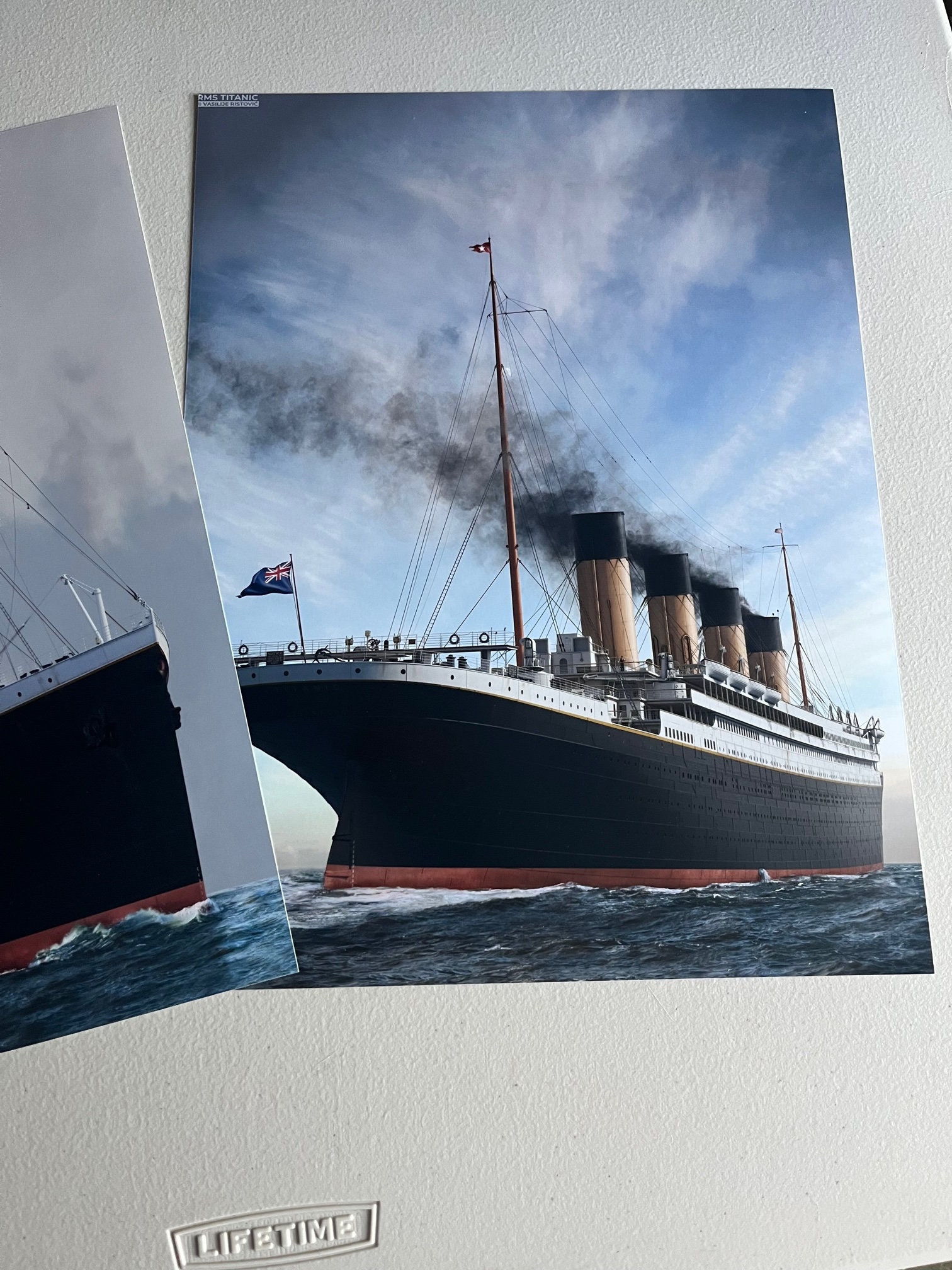 RMS Titanic Bow and Stern Digital Artwork Set | 12x16 Inch Prints ...