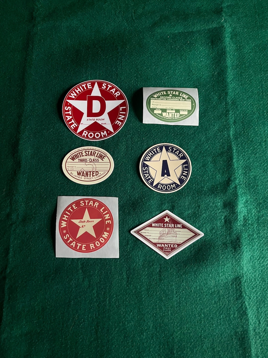 RMS Titanic White Star Line Ultimate Baggage Sticker Set of Six ...