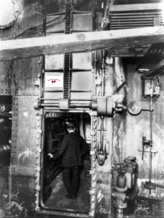 RMS TITANIC Watertight Door, Raised Open During Her Fitting Out ...