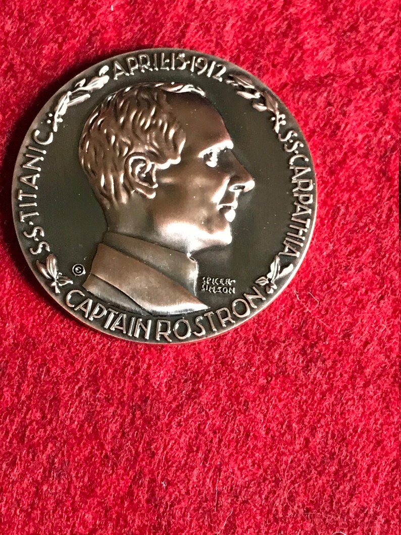 RMS TITANIC HERO Arthur H. Rostron Commemorative Medal rare - Etsy