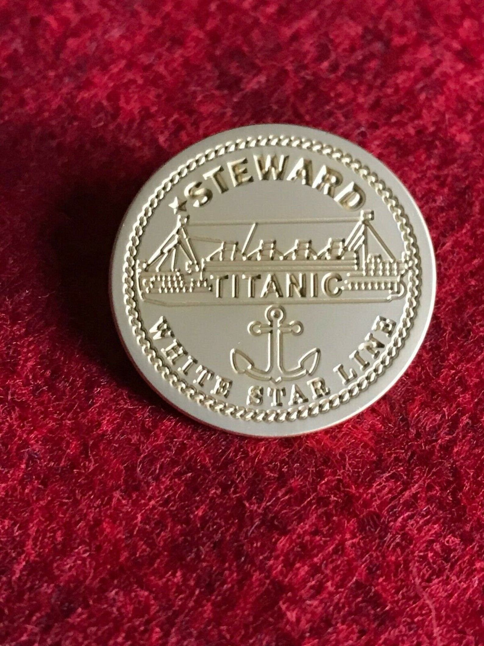 White Star Line RMS Titanic Steward's Badge Pin - Etsy