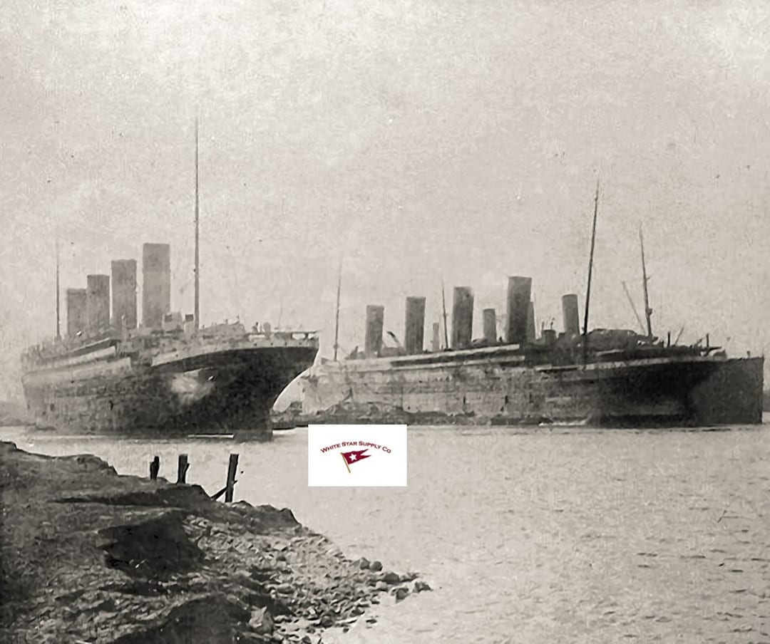 RMS Olympic and RMS Britannic a Very Rare Reprint Image of - Etsy