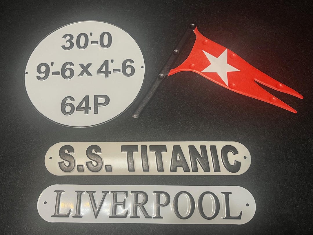 Titanic Lifeboat Insignia Plaques Set | White Star Line, S.S. Titanic ...