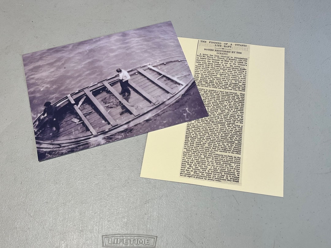 RMS Titanic Collapsible A Lifeboat News Story/clipping and Image ...