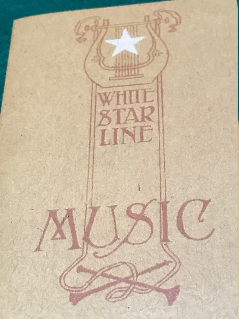 Titanic White Star Line Music List Booklet for First Class Passengers ...