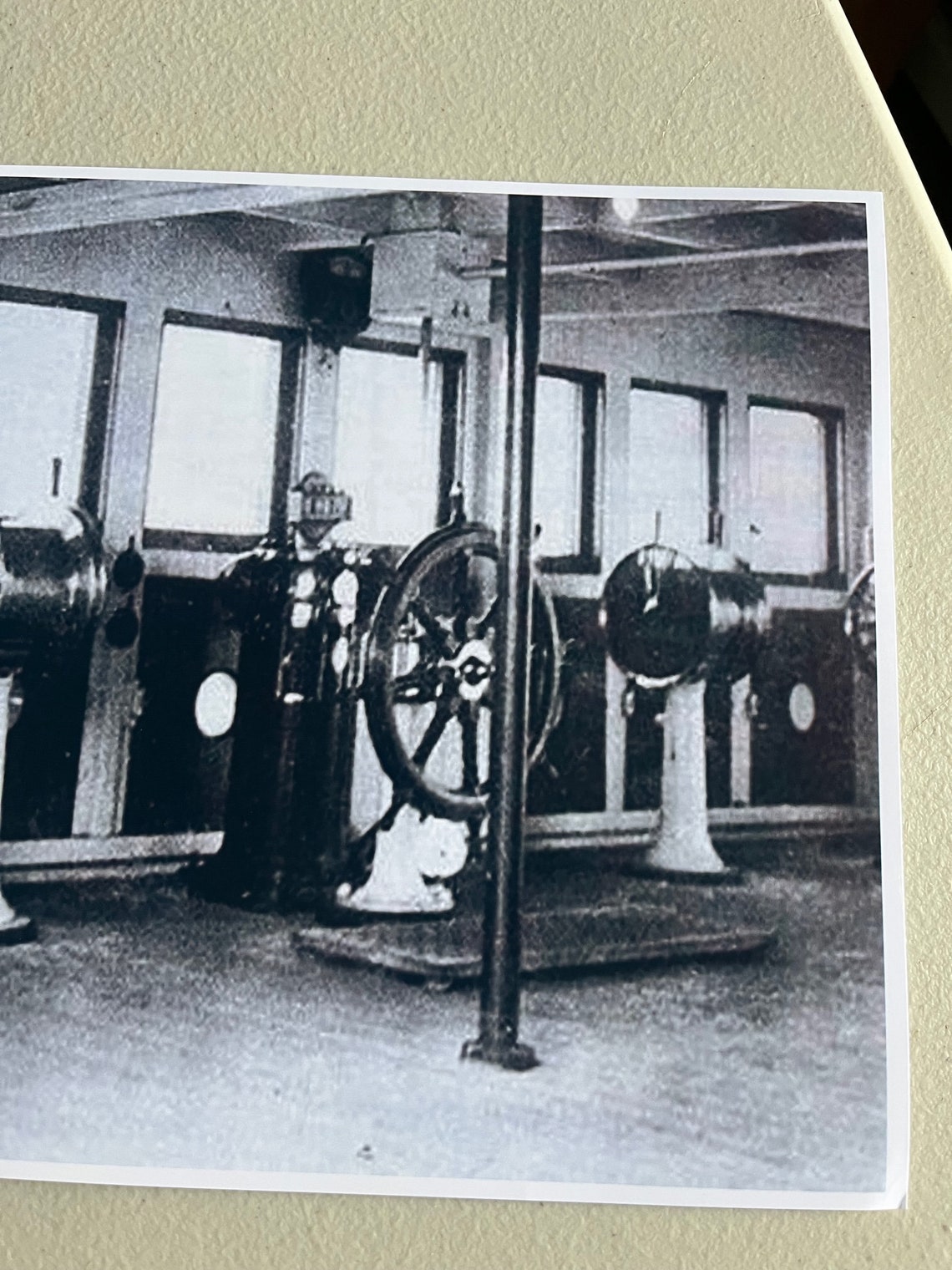 The Bridge of the RMS Titanic Reprinted Photo 8.5x11 Ships Wheel and ...
