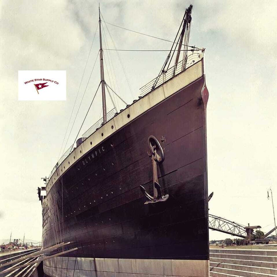 RMS Olympic. 1911, Bow View, at the Thompson Graving Dock at Belfast - Etsy