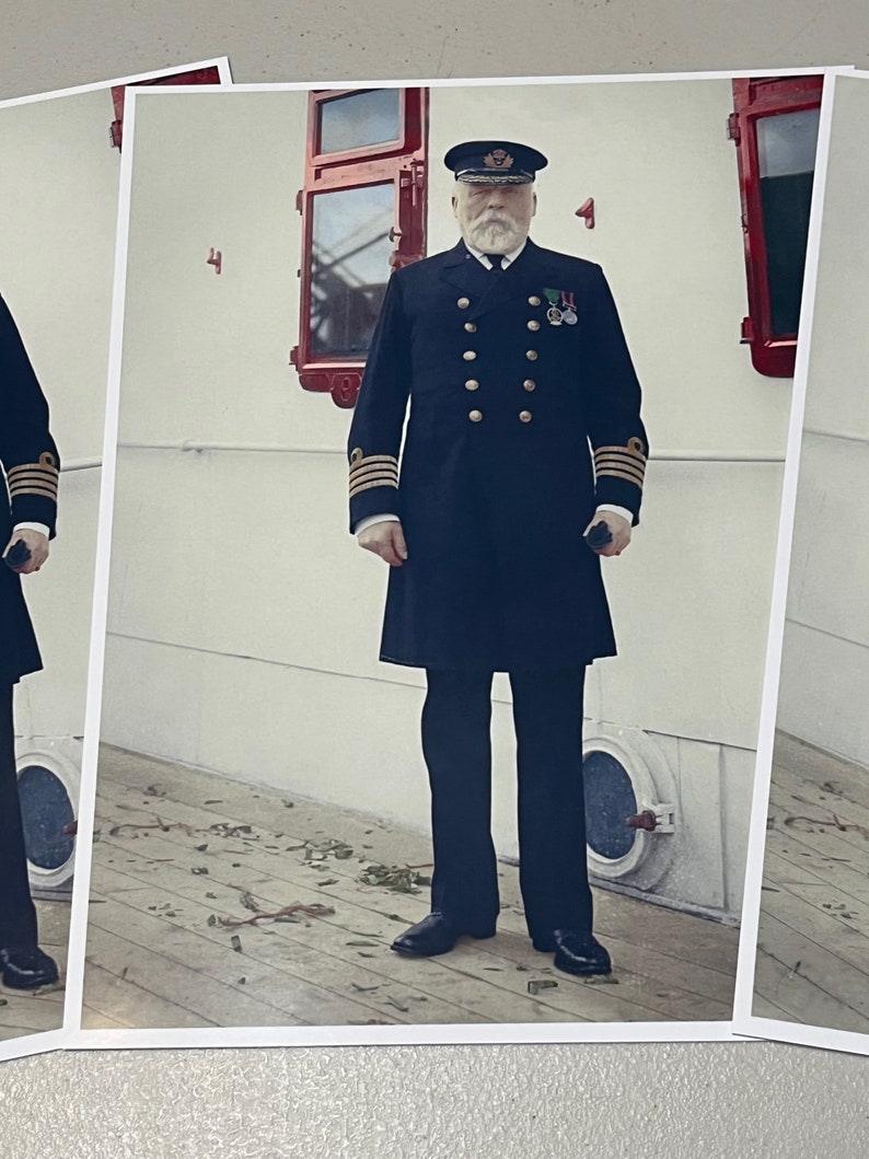 Incredible Colorized Image of RMS TITANIC Captain E.J. Smith - Etsy