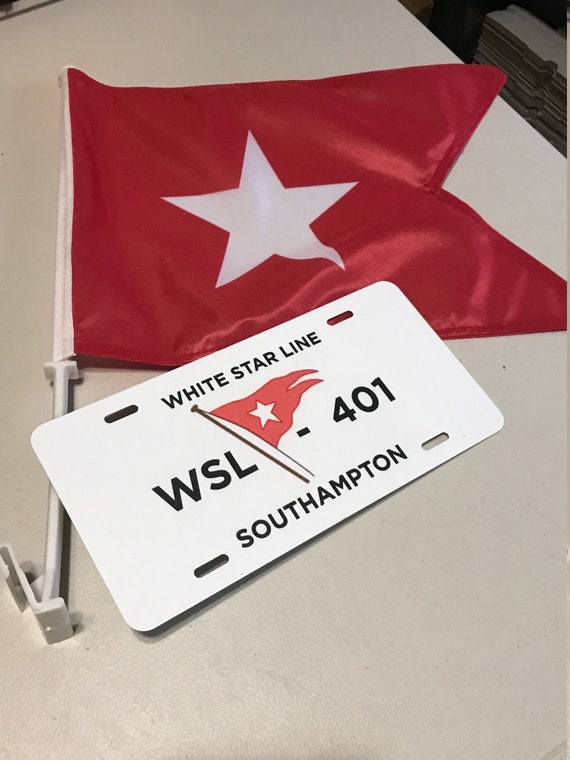 RMS Titanic Car Tag & Flag Show Your White Star Line | Etsy