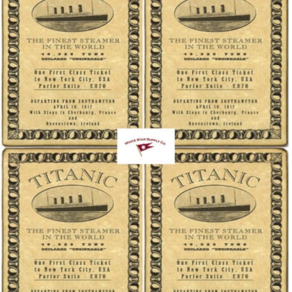 Titanic Replica Tickets - Etsy