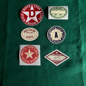 RMS Titanic White Star Line Ultimate Baggage Sticker Set of Six ...