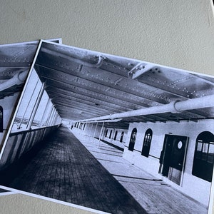 RMS Titanic's Expansive First Class Promenade Deck, Reprint Photograph ...