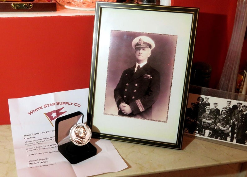 RMS TITANIC HERO Arthur H. Rostron Commemorative Medal rare - Etsy