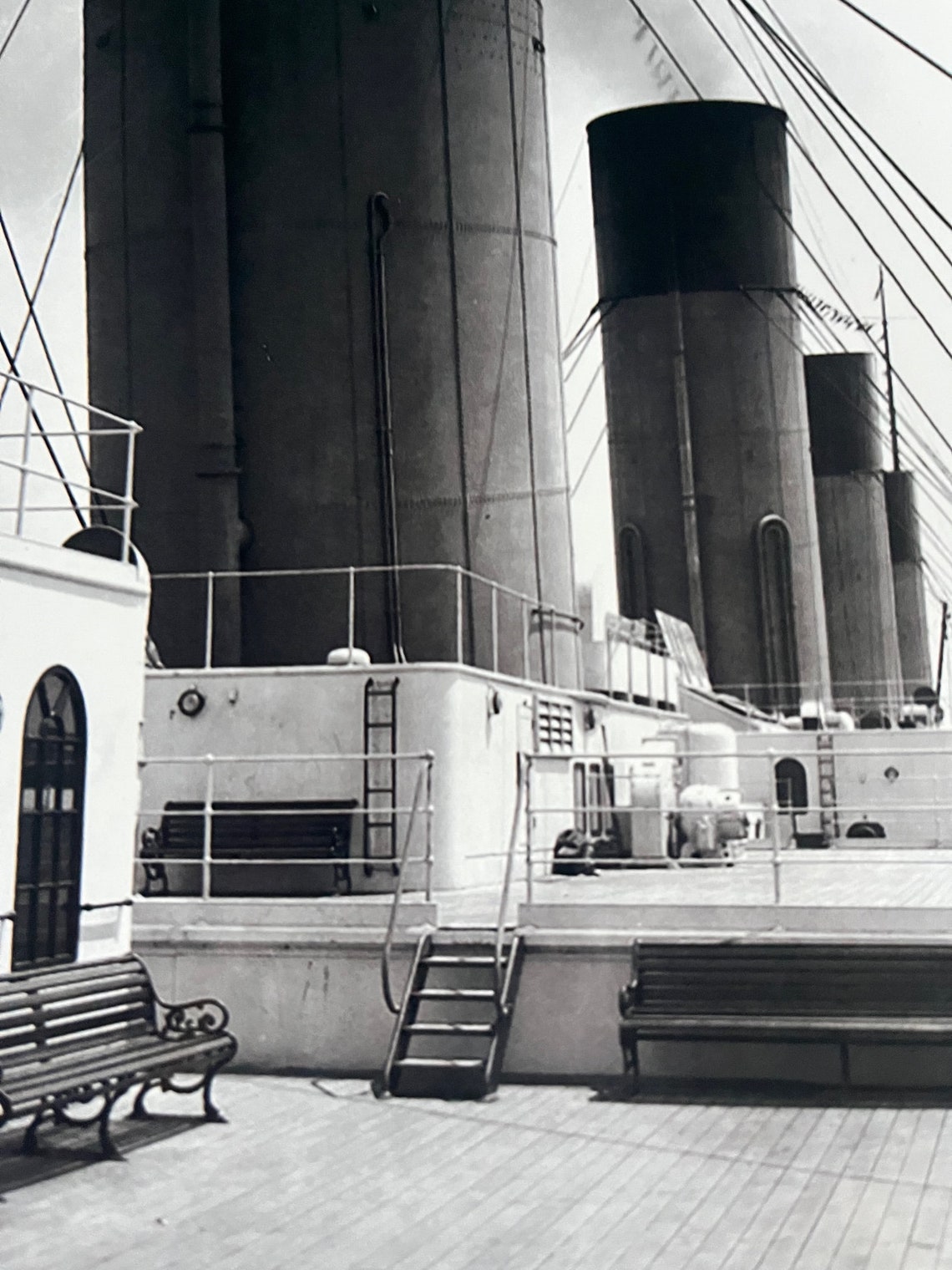 RMS Titanic Boat Deck, Funnels, Lifeboats, Stunning Reprint Photograph ...