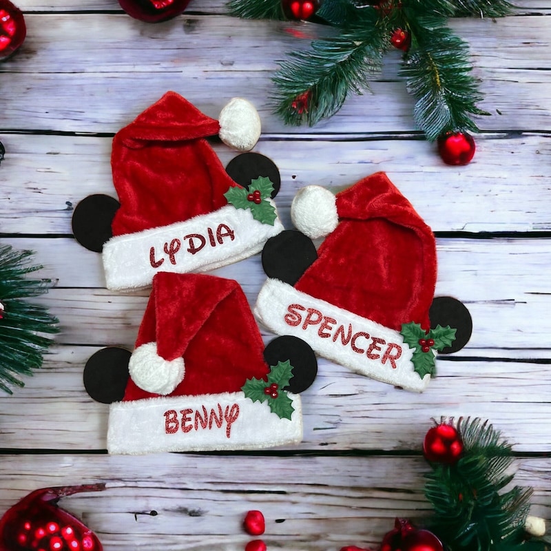 Adult Mickey Santa Hat - Etsy