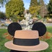 Straw Sun Hat With SEWN ON Sturdy Mouse Ears Inspired by Mickey - Etsy