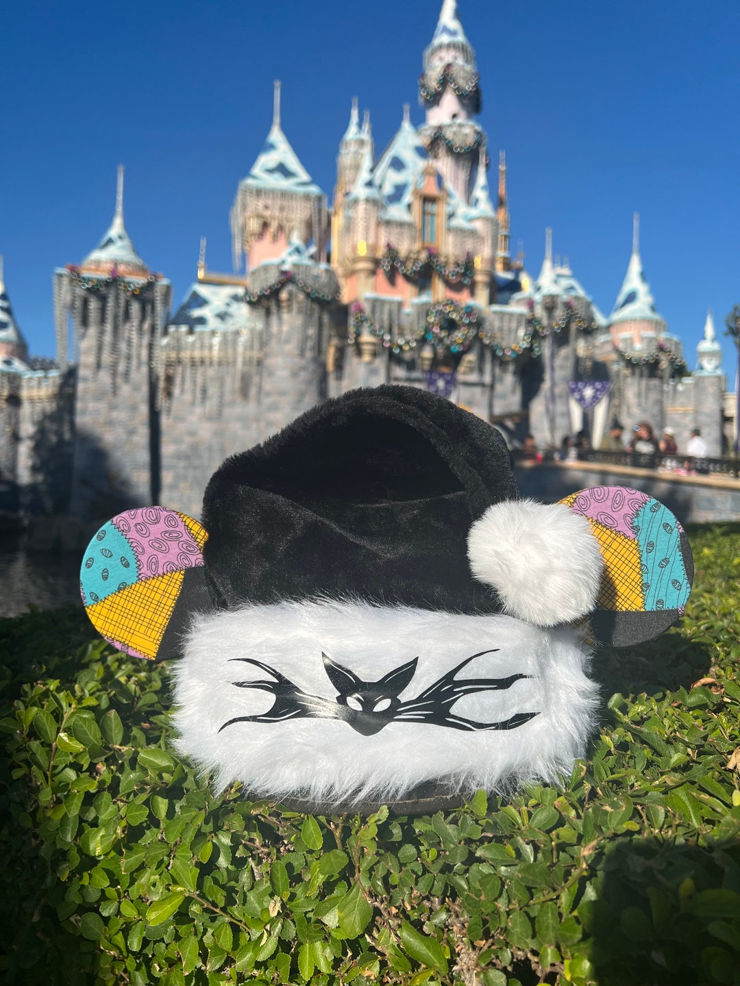 Nightmare Before Christmas Jack and Sally Inspired Black Santa Hat - Etsy