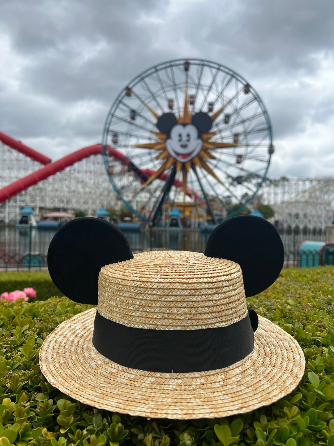 Disneyland Disney Minnie Mickey Mouse Ears Inspired Fedora Summer Sun ...