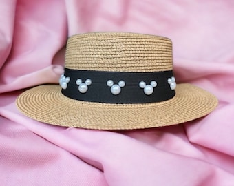 Disney Straw Fedora Mickey Inspired - Etsy