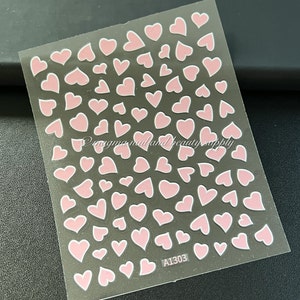 3D Valentine's Day Heart Decals Black/red/pink Art Transfer Stickers ...
