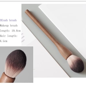 Eco Friendly Natural Makeup Brushes, Vintage Wood Handle, High Quality ...