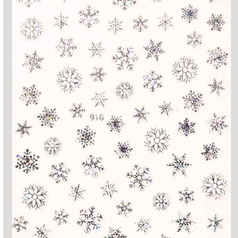 Silver Nail Stickers & Decals - Etsy UK