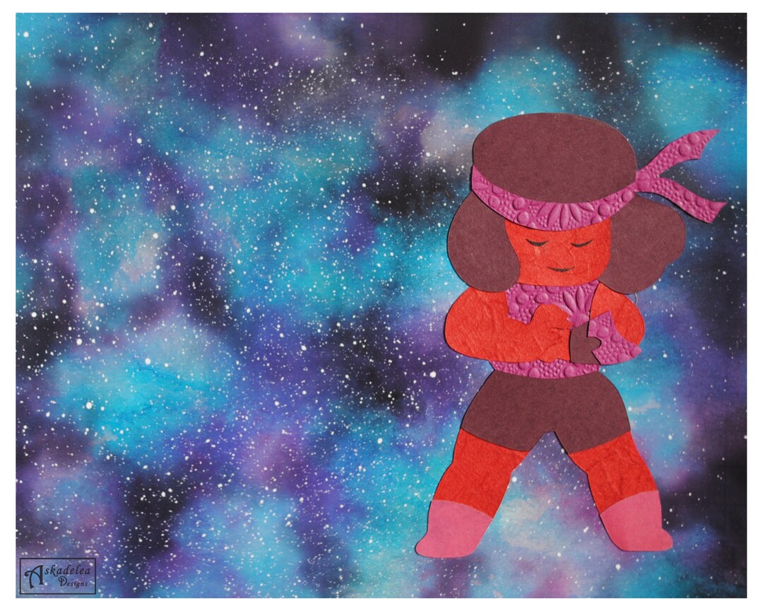 Ruby Paper Art Print - Etsy