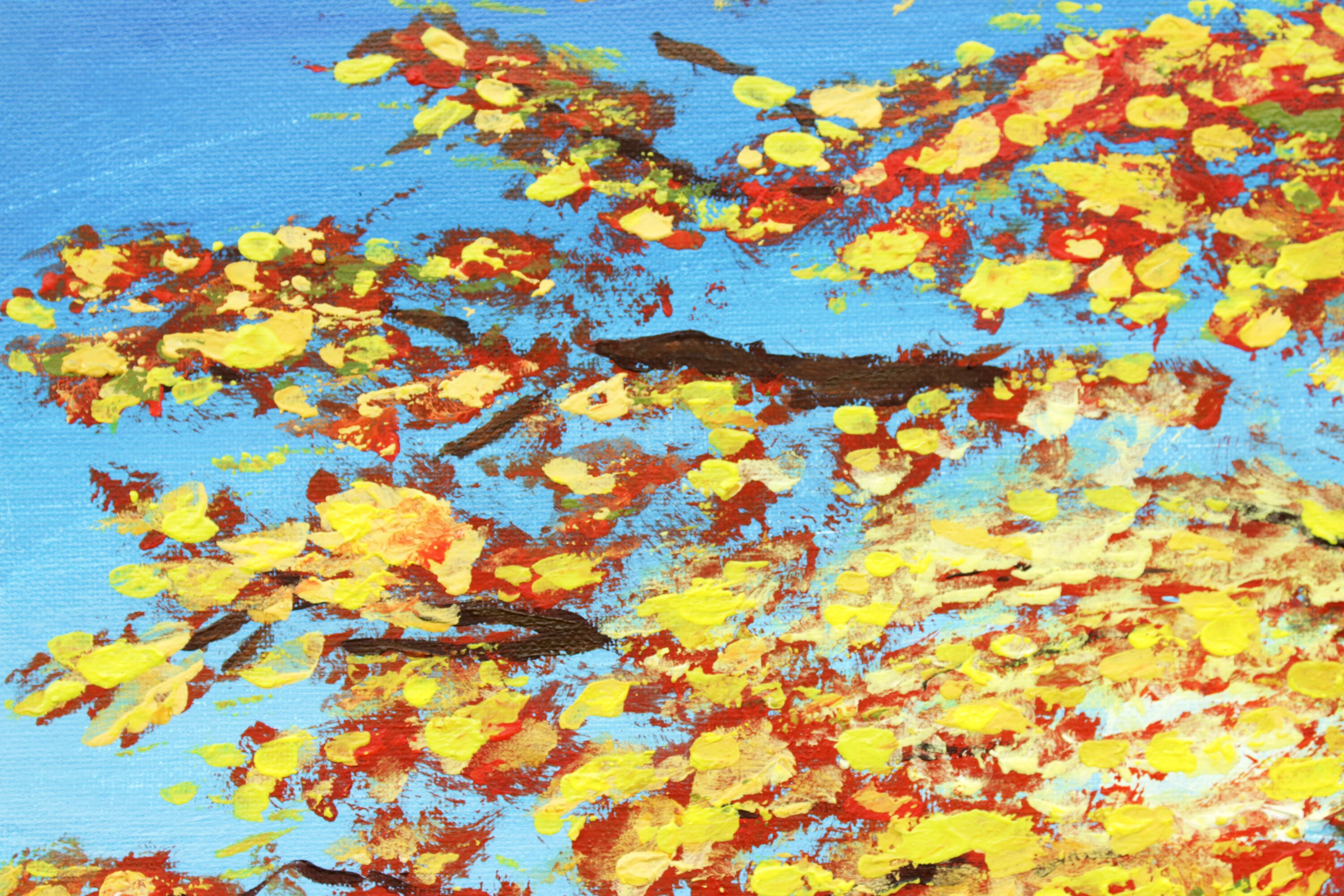 Fall Tree Painting Tree Original Art Leaf Fall Artwork Autumn Landscape ...