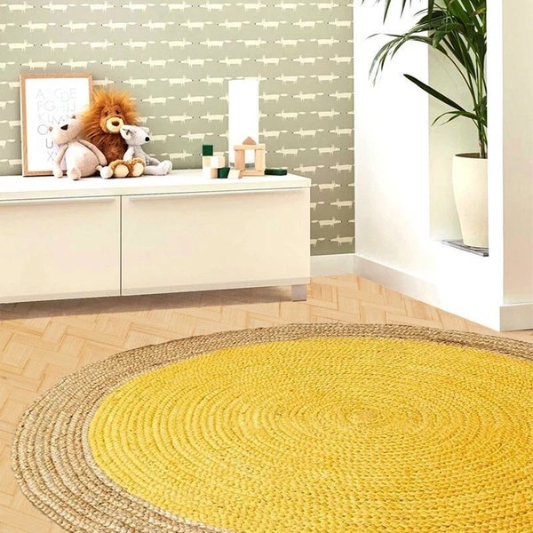 Round Jute Rug - Etsy